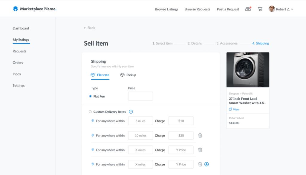 Browse Features - My Marketplace Builder