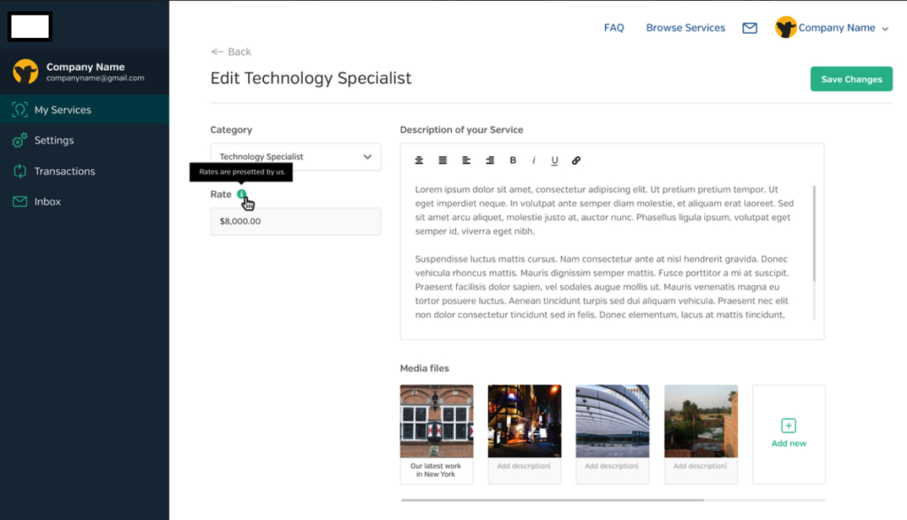 Browse Features - My Marketplace Builder