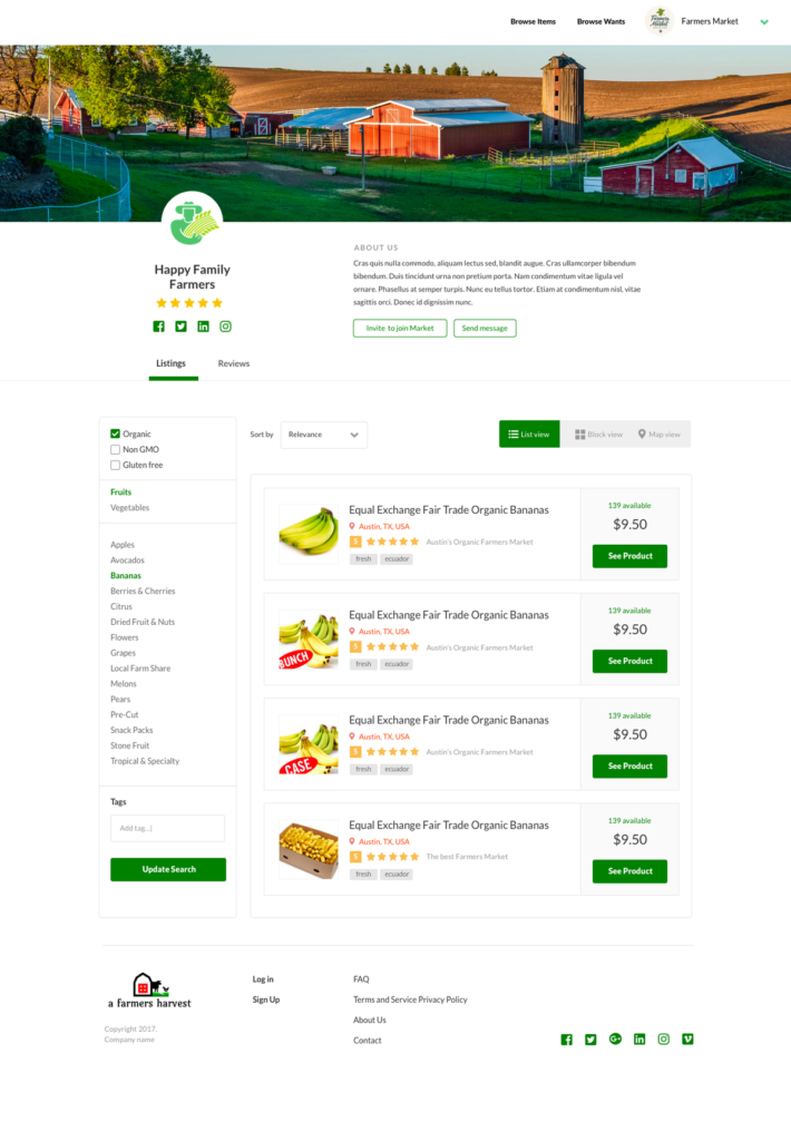 Custom storefront profiles - My Marketplace Builder