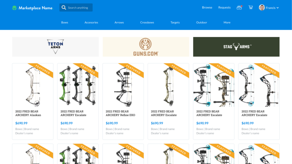 Triple banner in homepage - My Marketplace Builder